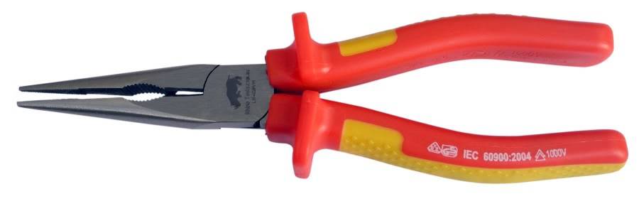 1000V VDE Long Nose Pliers - Rhino Electricians Tools