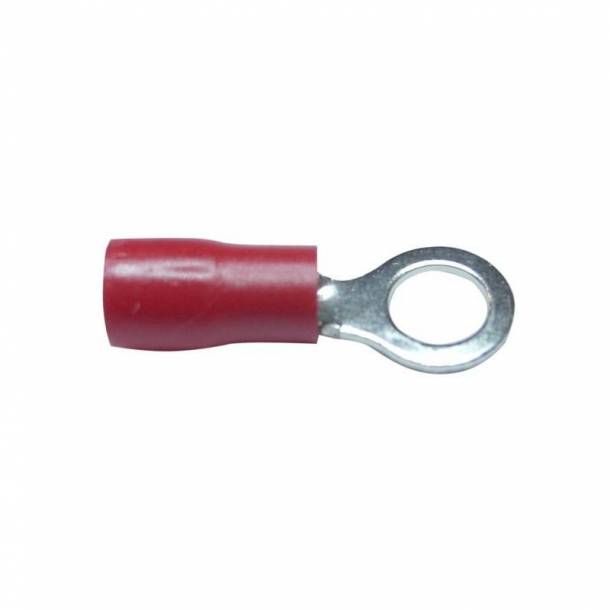 6mm Ring - Red insulated terminal (100) - Rhino Electricians Tools