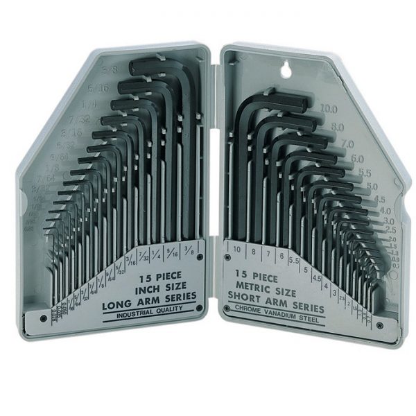 30 Piece Metric + Inch Hex Keys - Rhino Electricians Tools