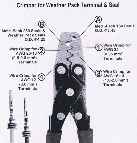 Weather Pack Crimper - Rhino Electricians Tools