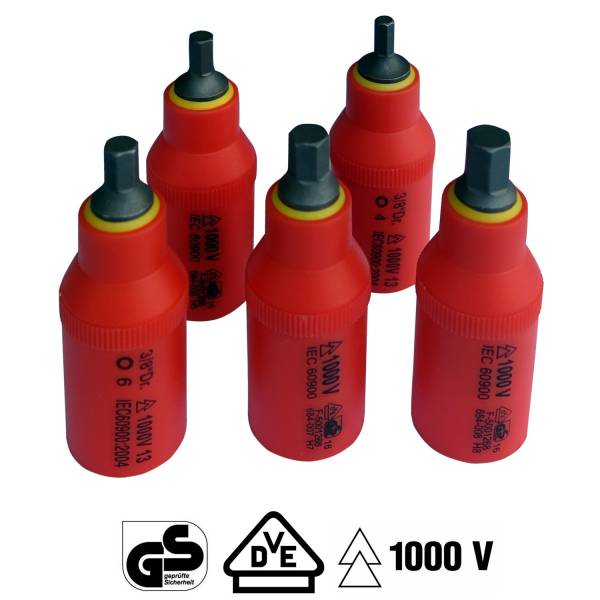 20 Pce 1000V Insulated Socket + Hex Set - Rhino Electricians Tools