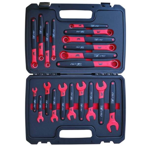 Insulated Ring Spanner + Open End Set | 20 Pc 1000V VDE