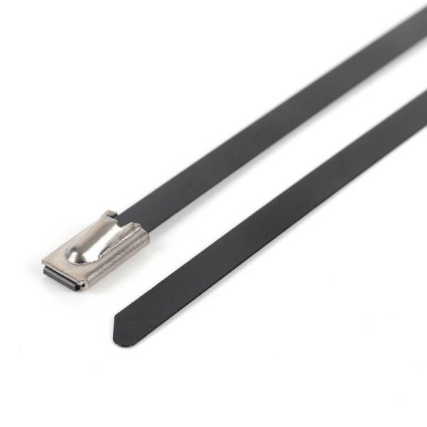 Black 300mm Stainless Steel Cable Ties - Rhino Electricians Tools