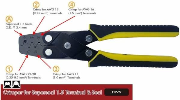 Superseal Terminal Crimper - Rhino Electricians Tools
