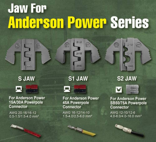 Anderson Plug Power Pole Cable Crimper. Ratchet crimping tool